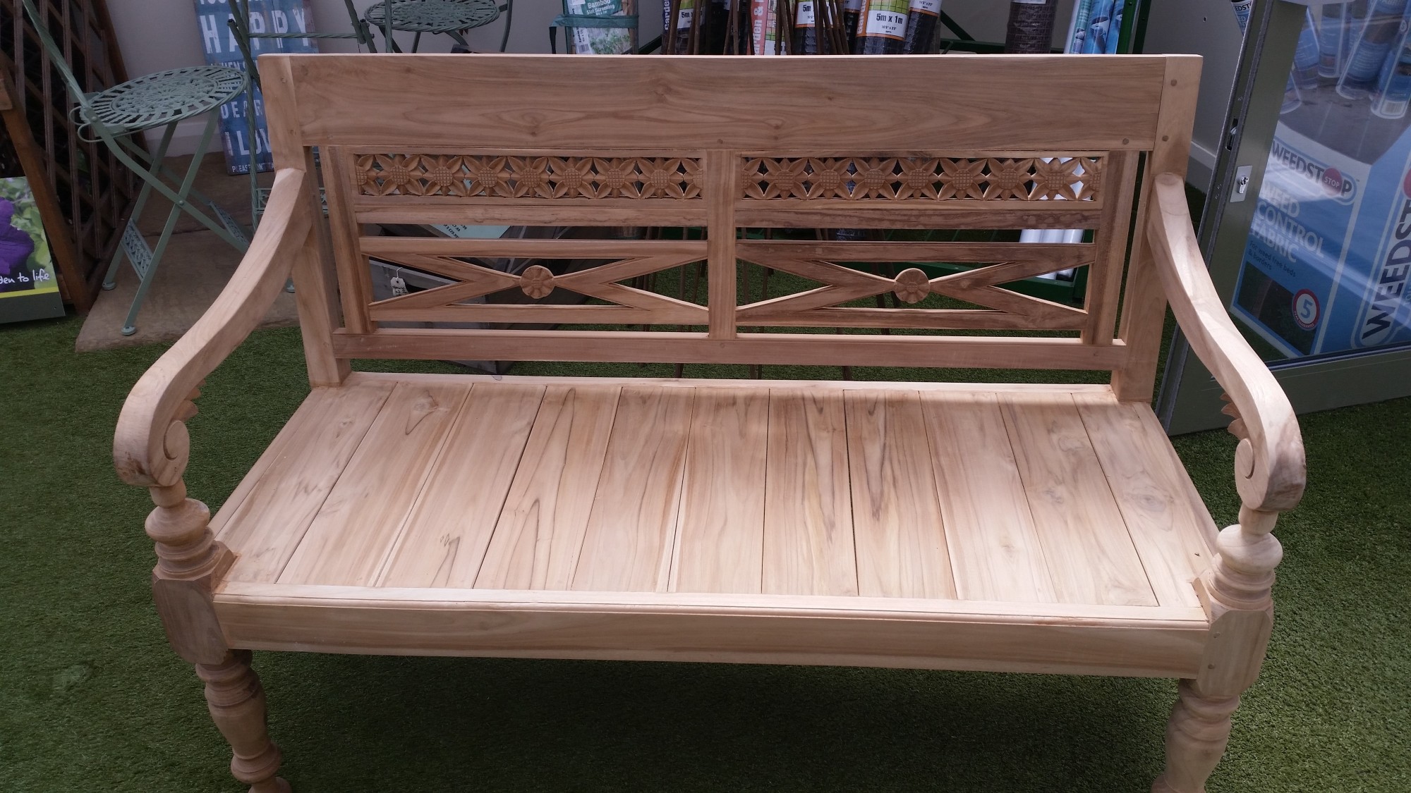 Taz hand carved bench